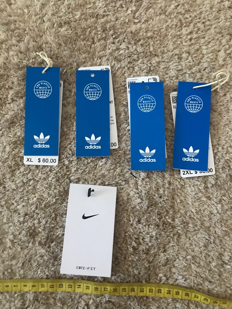 ADIDAS ORIGINAL NIKE LABEL TAG PRICE TAG BAJU ORI AUTHENTIC HARGA ...