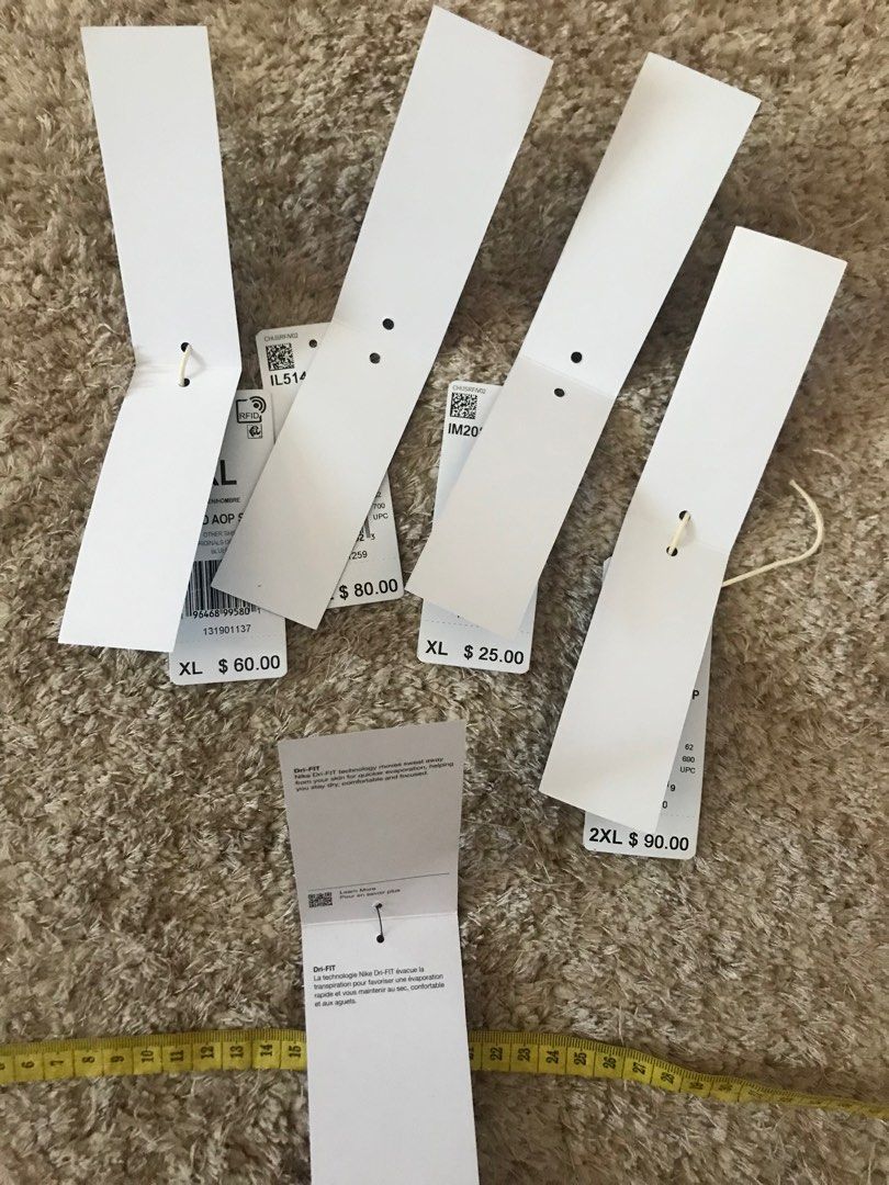 ADIDAS ORIGINAL NIKE LABEL TAG PRICE TAG BAJU ORI AUTHENTIC HARGA ...