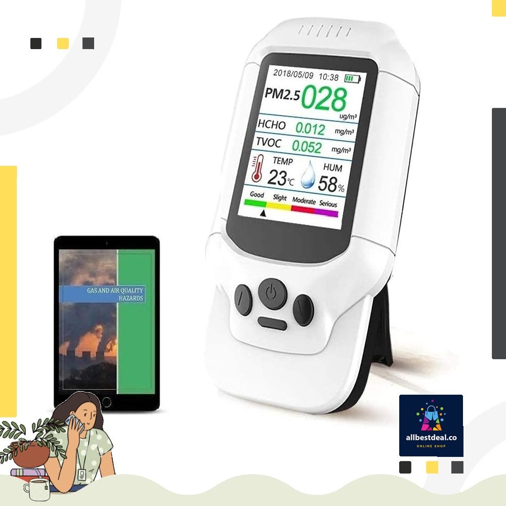 Air Quality Monitor, Formaldehyde Detector, Temperature & Humidity ...