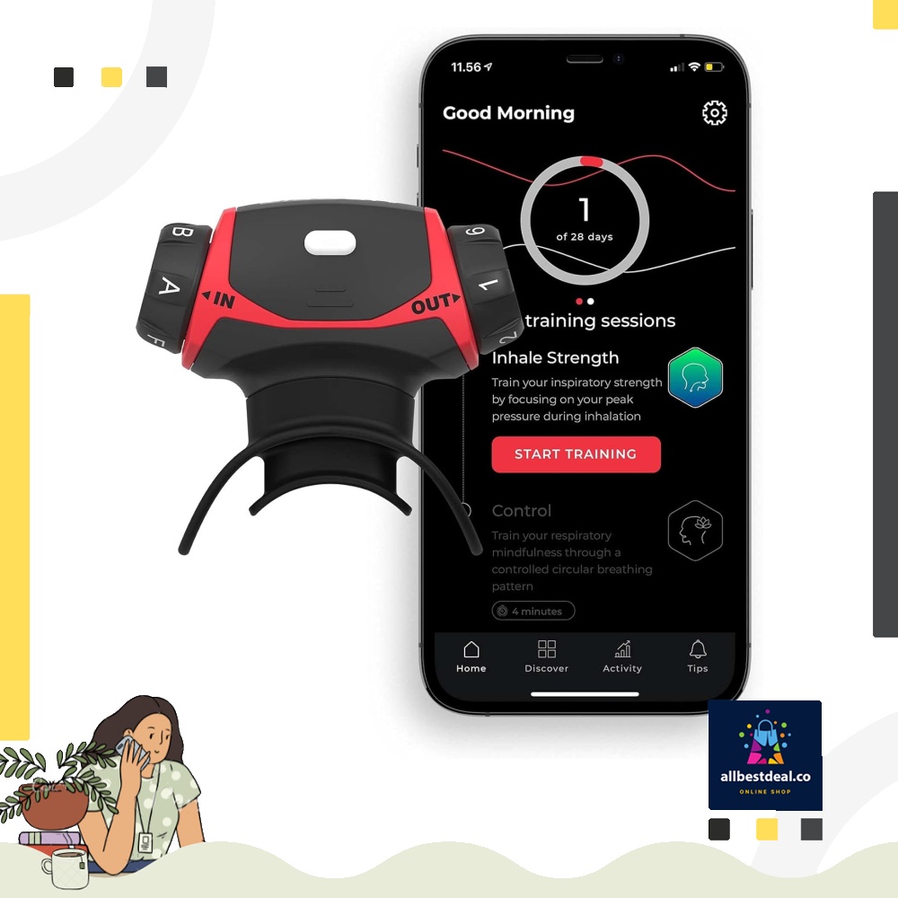 Airofit Pro ™ Smart Breathing Trainer for Lungs Created by The Most ...