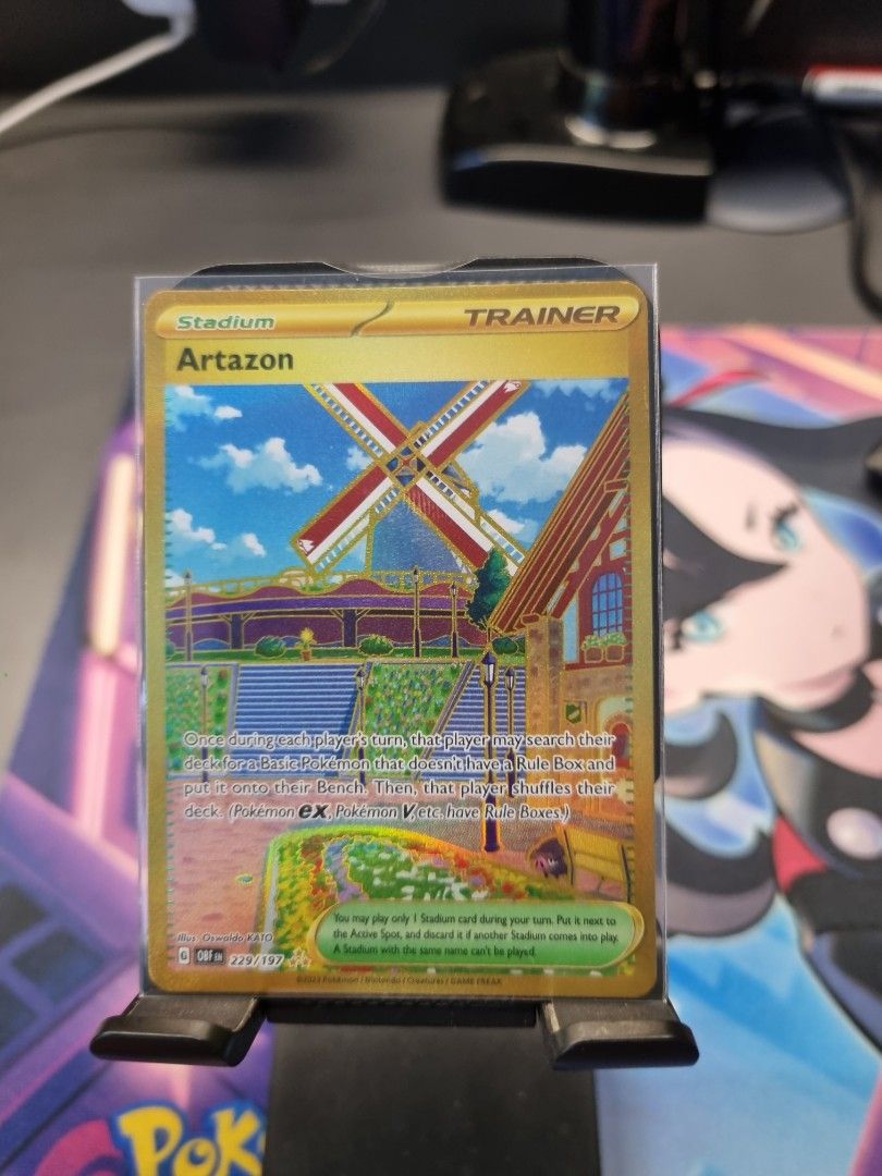 Artazon Gold Secret Rare 229/197 (Obsidian Flames) Pokemon, Hobbies ...