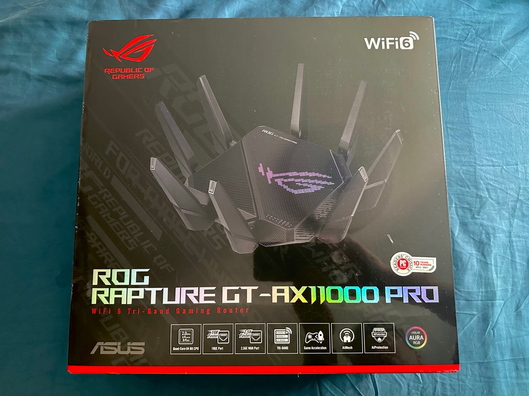 Asus ROG Rapture GT-AX11000 PRO (upgraded model) 10G Wireless Router ...