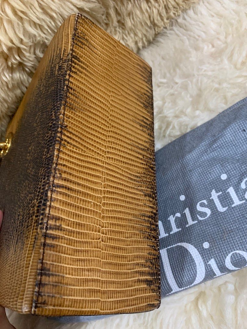 Authentic CHRISTIAN DIOR Exotic Lizard Lady Dior medium with entrupy ...