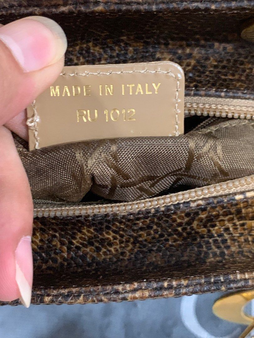 Authentic CHRISTIAN DIOR Exotic Lizard Lady Dior medium with entrupy ...