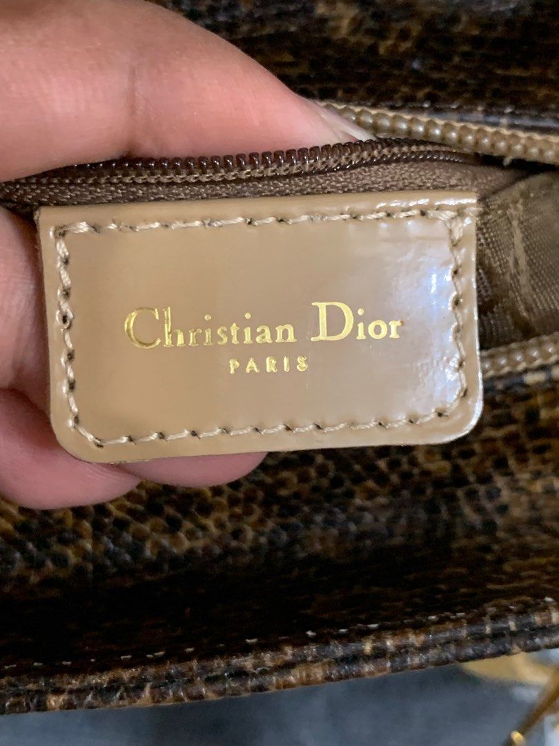 Authentic CHRISTIAN DIOR Exotic Lizard Lady Dior medium with entrupy ...