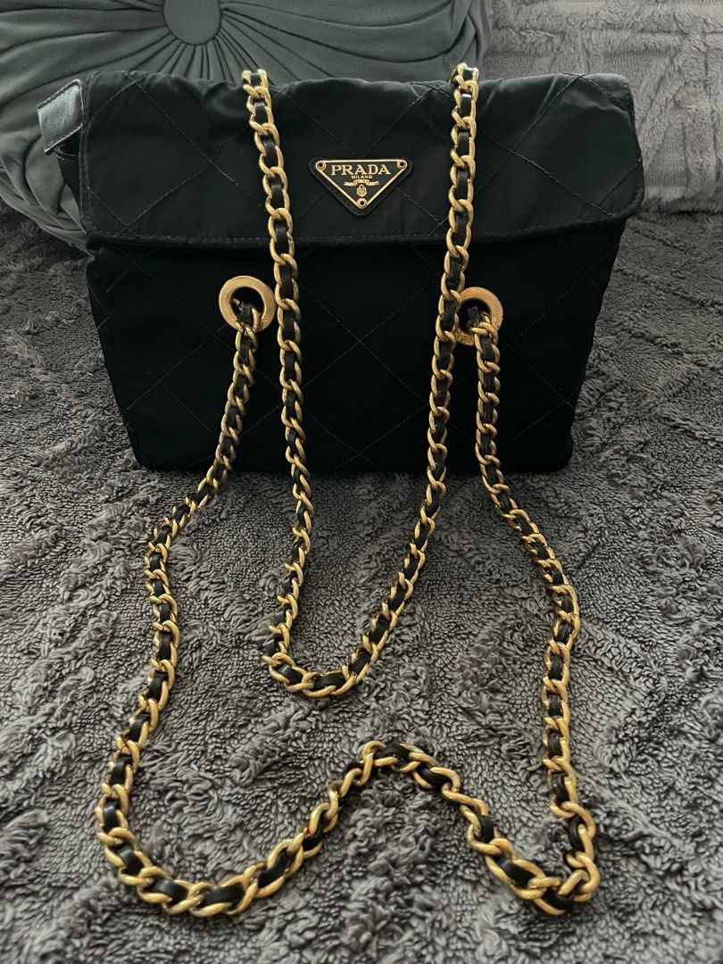 Authentic Vintage Prada Chain Shoulder Bag, Luxury, Bags & Wallets on ...