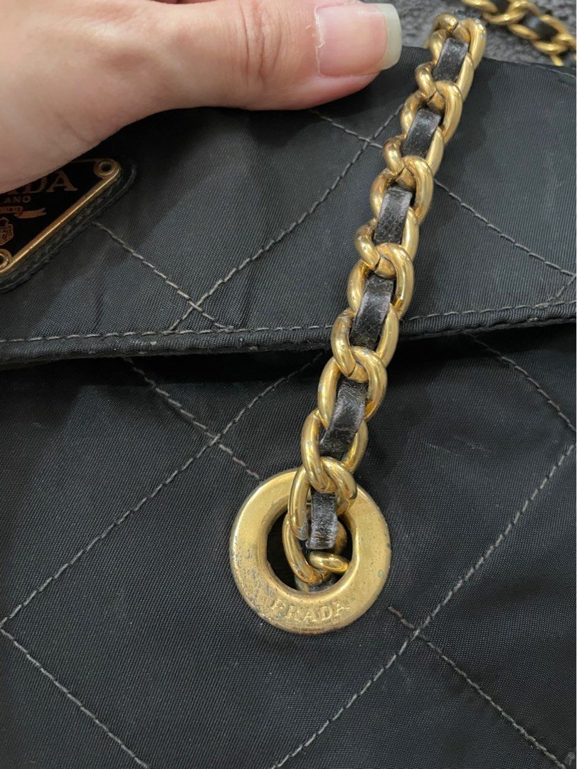 Authentic Vintage Prada Chain Shoulder Bag, Luxury, Bags & Wallets on ...