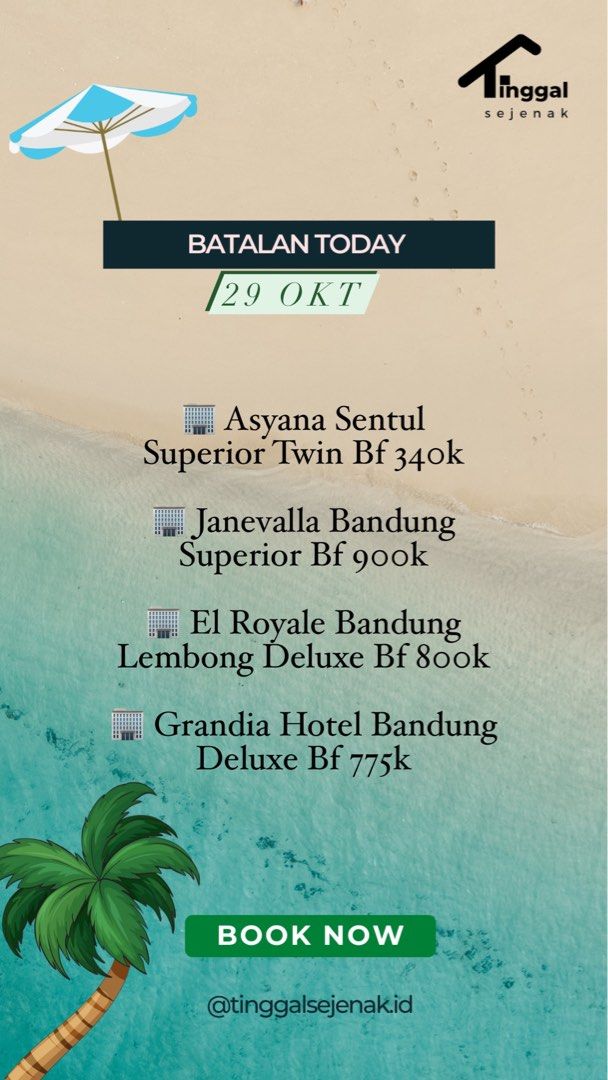 Batalan Hotel Jabar, Tiket & Voucher, Kartu Hadiah & Voucher di Carousell