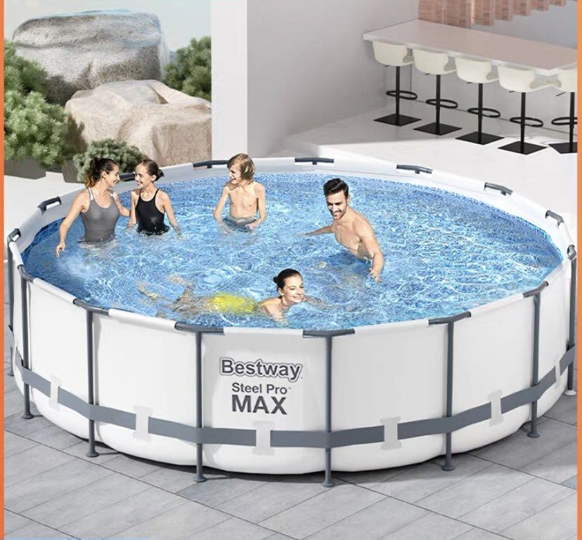 Bestway Round Swimming Pool Extra Sturdy (Steel Pro Max), Sports ...