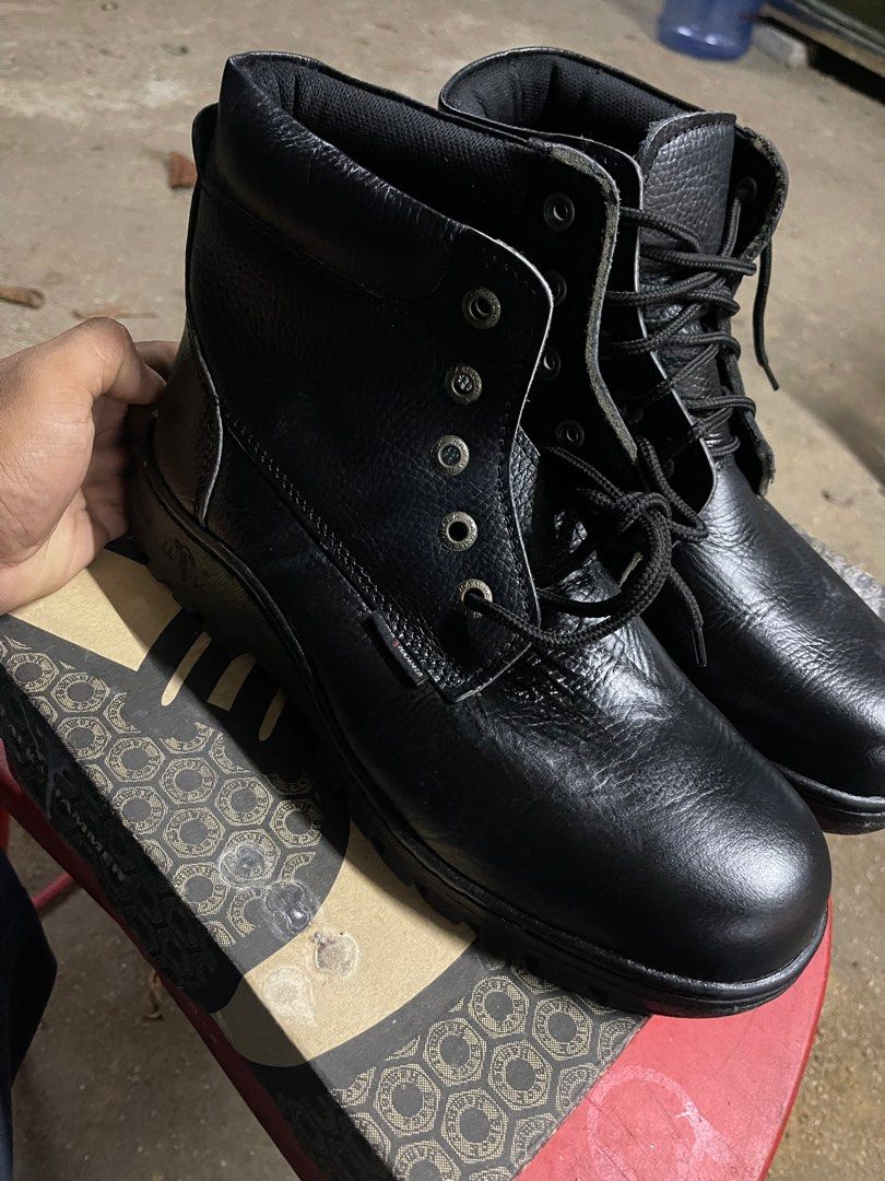 Black Hammer Safety Boot Half Cut, Men's Fashion, Footwear, Boots on ...