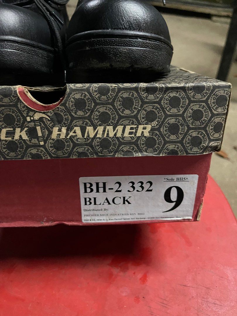 Black Hammer Safety Boot Half Cut, Men's Fashion, Footwear, Boots on ...