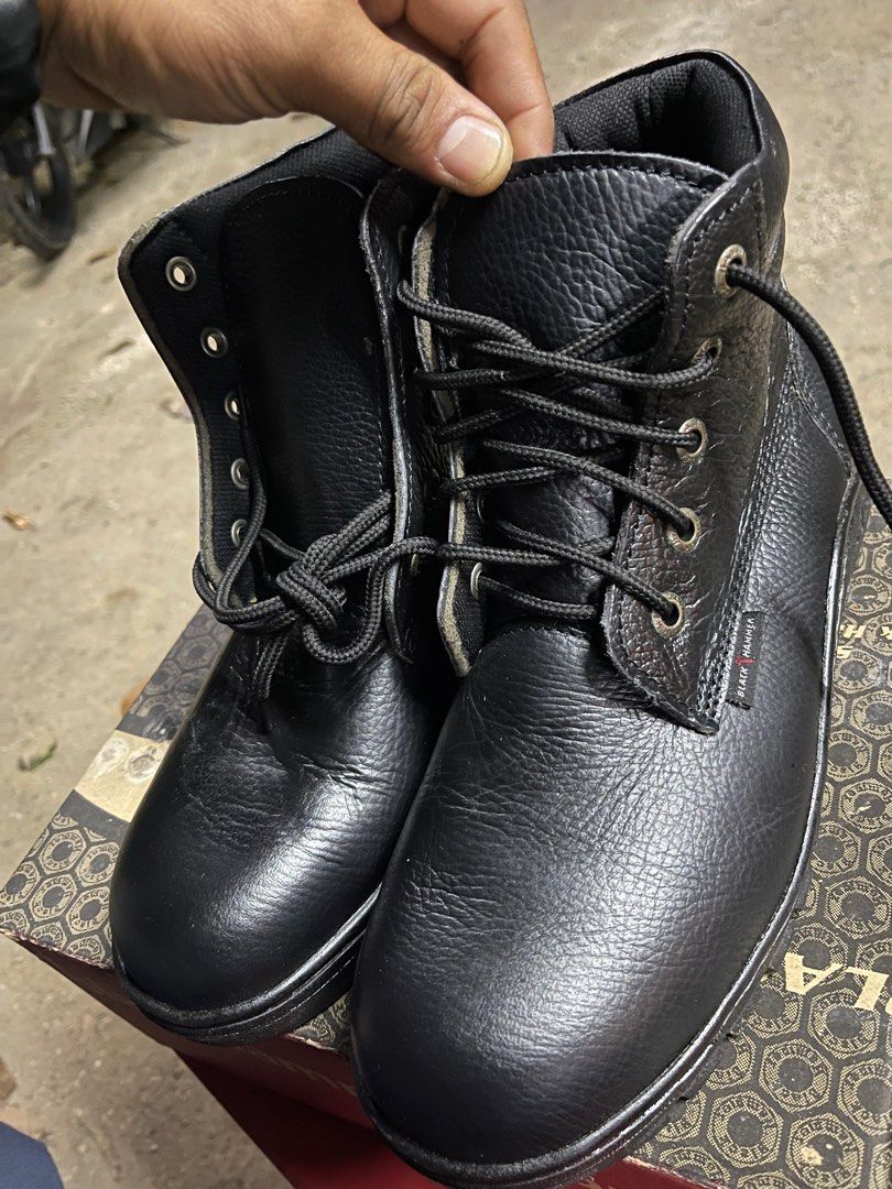 Black Hammer Safety Boot Half Cut, Men's Fashion, Footwear, Boots on ...