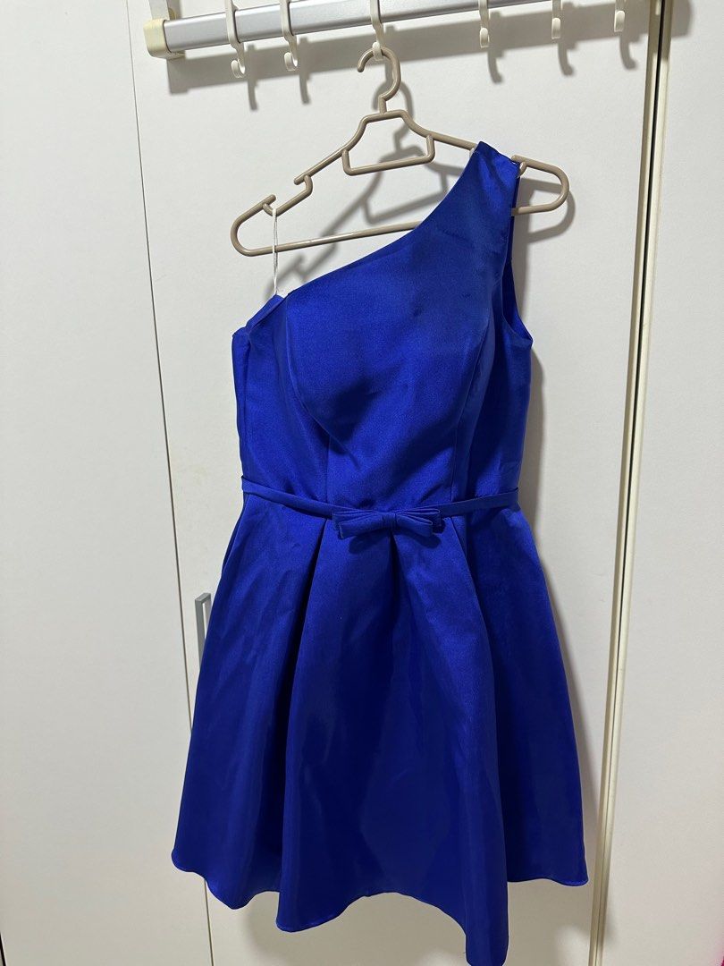 Blue Short Toga Dress Womens Fashion Dresses And Sets Evening Dresses And Gowns On Carousell