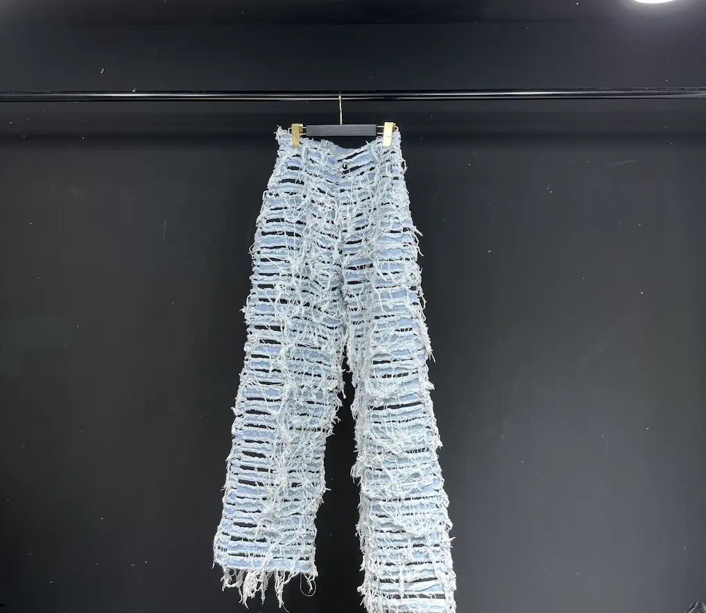 boro drill trap pants, Men's Fashion, Bottoms, Jeans on Carousell