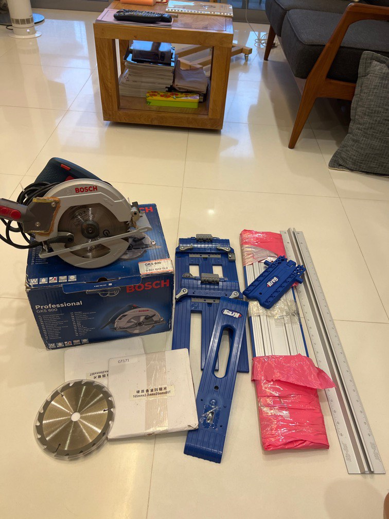 Bosch Circular Saw and Kreg track saw guide, Furniture & Home Living ...