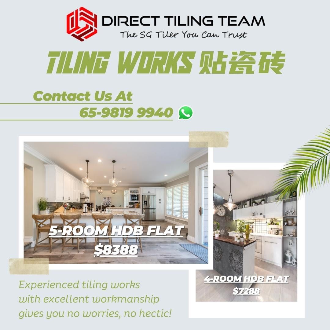 Direct Tiling Team BTO HDB tiling works Promo, Announcements on Carousell