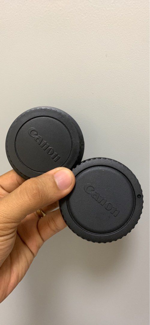Canon DSLR body cap and rear lens cap all for 100, Photography ...