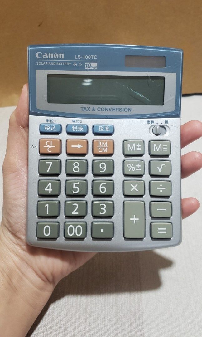 CANON LS-100TC Solar and Battery Calculator, Hobbies & Toys, Stationary ...
