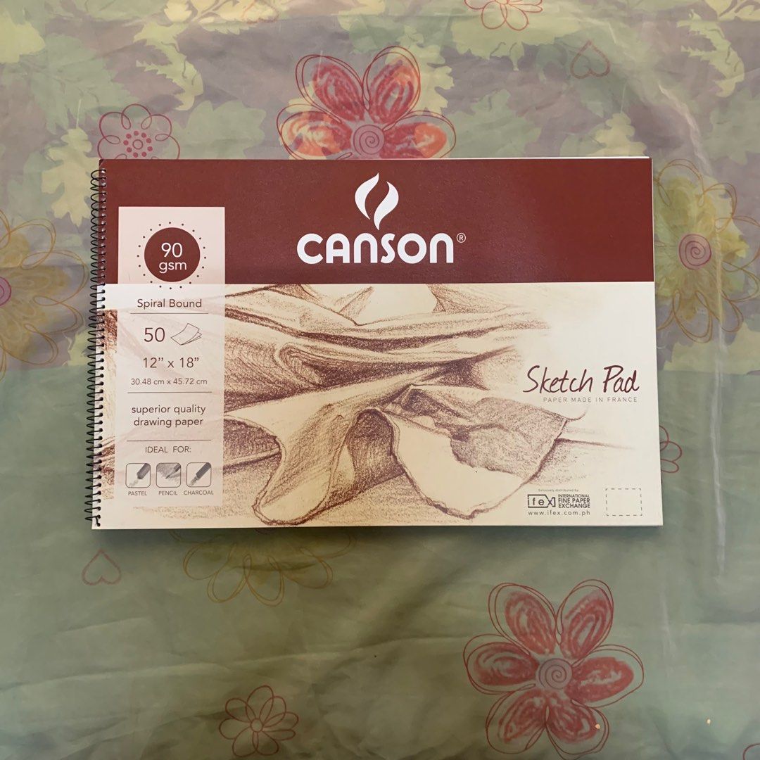 CANSON 12x18 Spiral Sketch Pad, Hobbies & Toys, Stationary & Craft ...