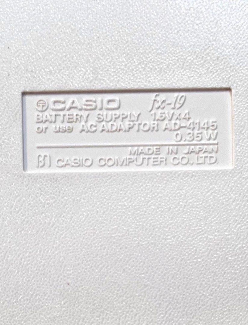 Casio FX-19 Calculator, Hobbies & Toys, Memorabilia & Collectibles ...