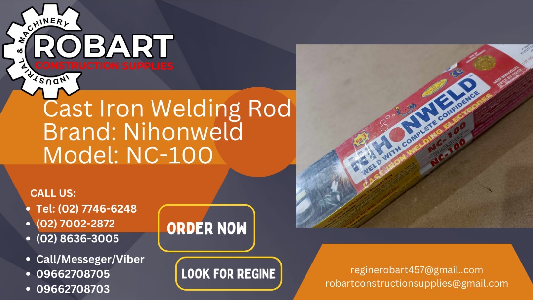 Cast Iron Welding Rod Brand: Nihonweld Model: NC-100, Commercial ...
