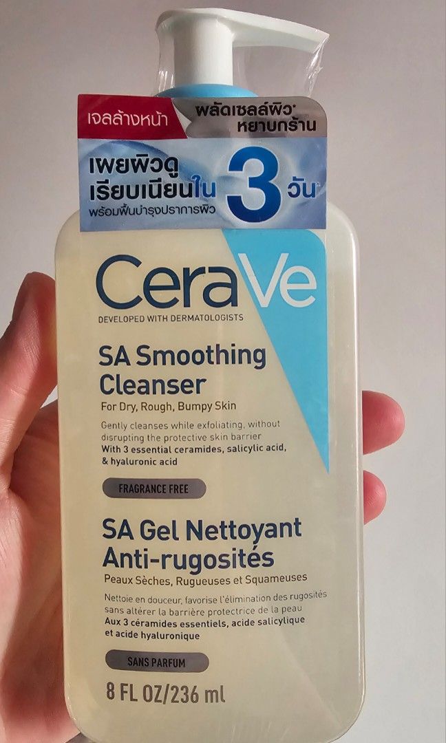 CERAVE SA SMOOTHING CLEANSER 236ML, Beauty & Personal Care, Face, Face Care on Carousell