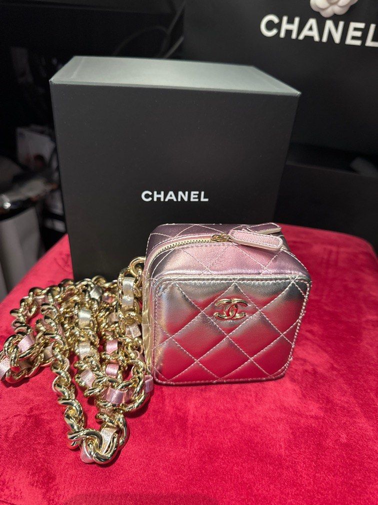 Chanel Gradient Pink Vanity Square, Luxury, Bags & Wallets on Carousell