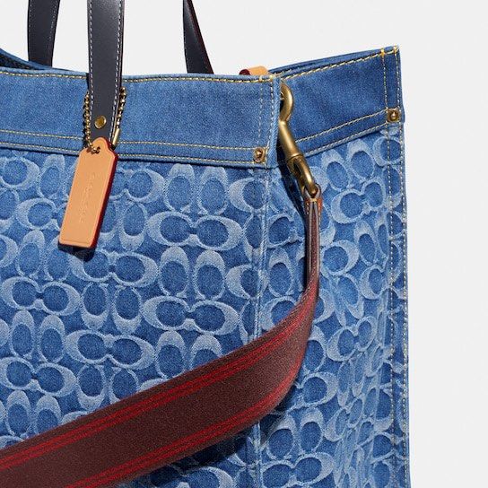 Coach Field Tote 40 In Signature Denim, Luxury, Bags & Wallets on Carousell