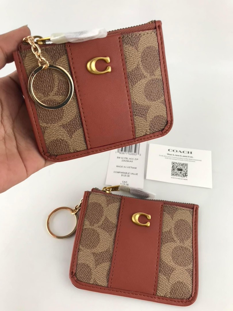 Coach Skinny Coin Purse Brown Mono, Women's Fashion, Bags & Wallets ...