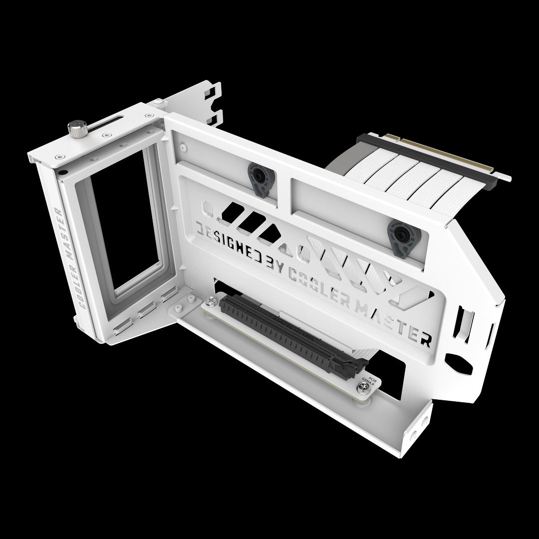 Cooler Master (WHITE) Universal Vertical GPU Holder with PCIe 4.0 Riser ...