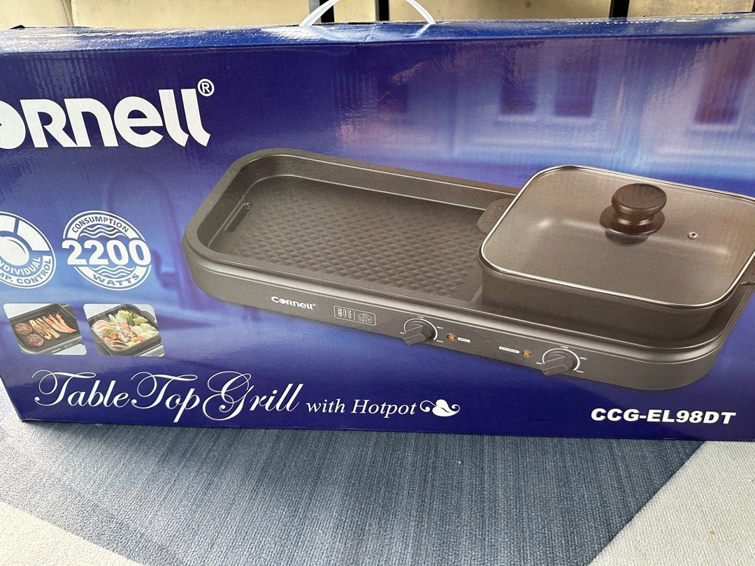 Cornell CCGEL98DT 2-in-1 Steamboat BBQ Pan Grill, TV & Home Appliances ...