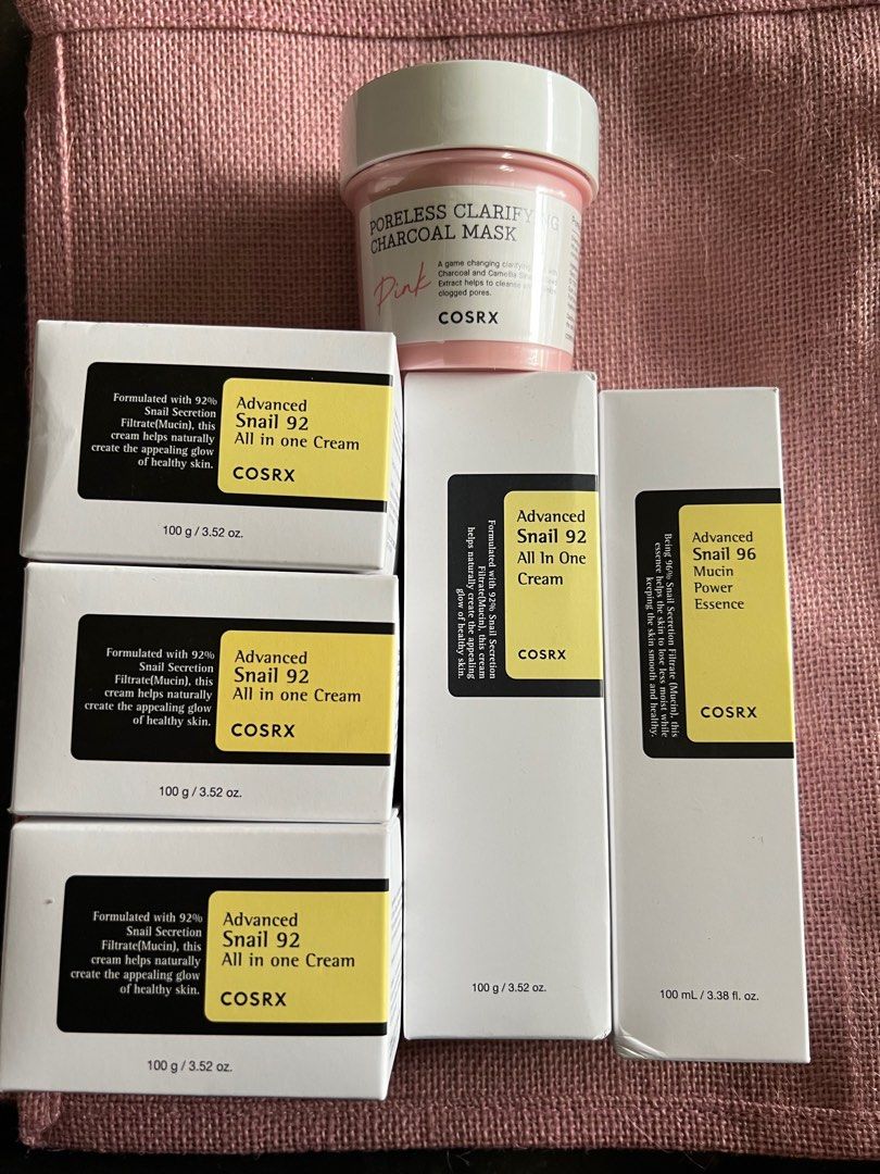 COSRX Poreless Clarifying Charcoal Mask Pink 110g, Advanced Snail 96 ...