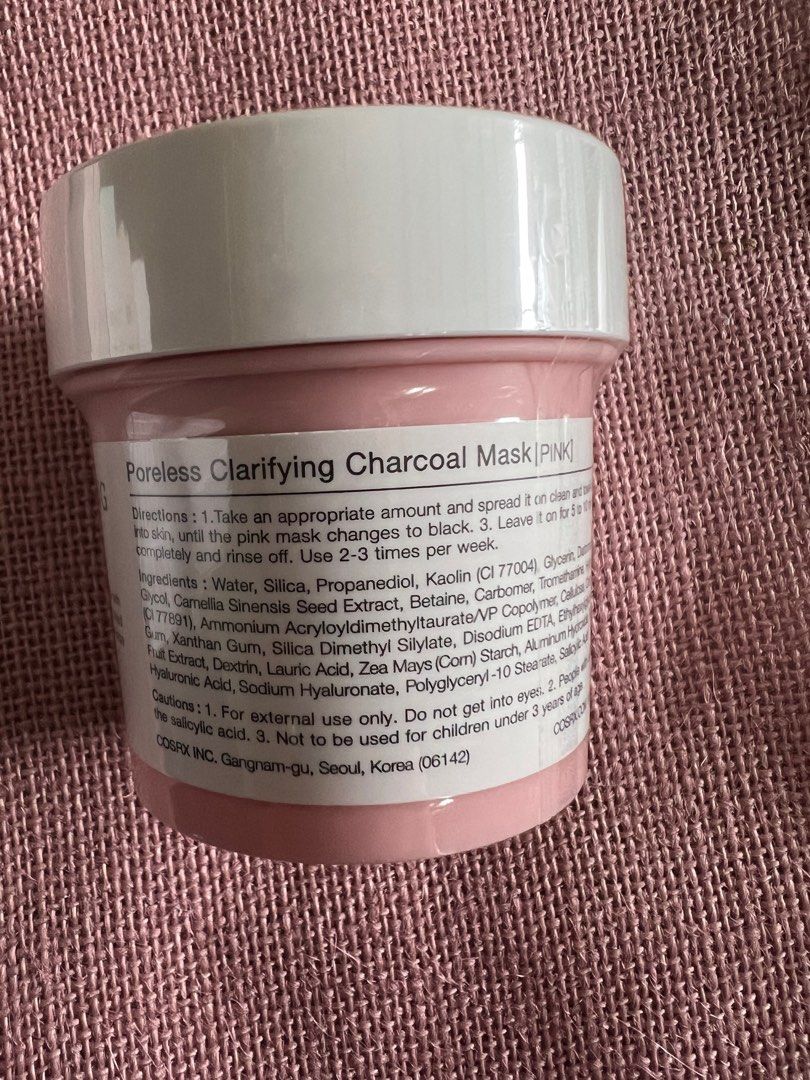 COSRX Poreless Clarifying Charcoal Mask Pink 110g, Advanced Snail 96 ...