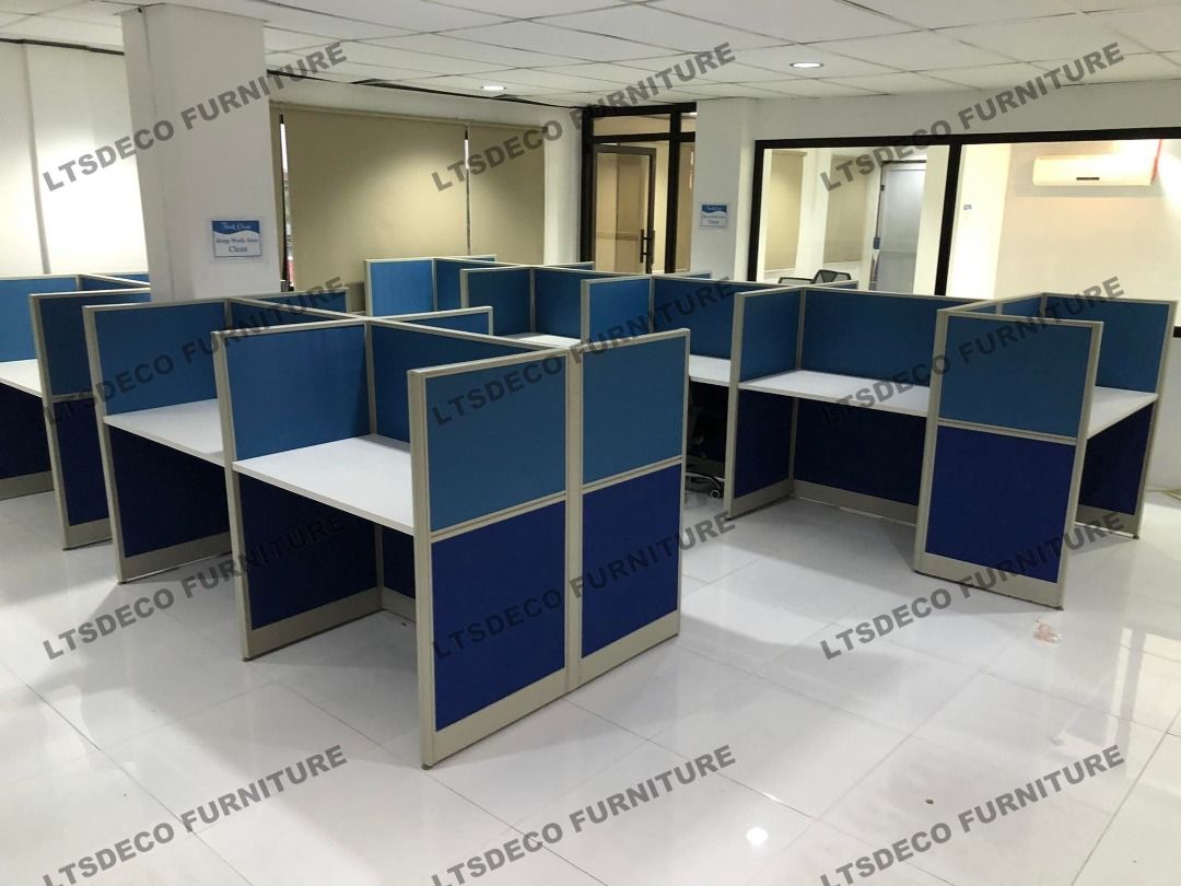 CUBICLE WORKSTATION FULL FABRIC OFFICE PARTITIONS, Furniture & Home ...