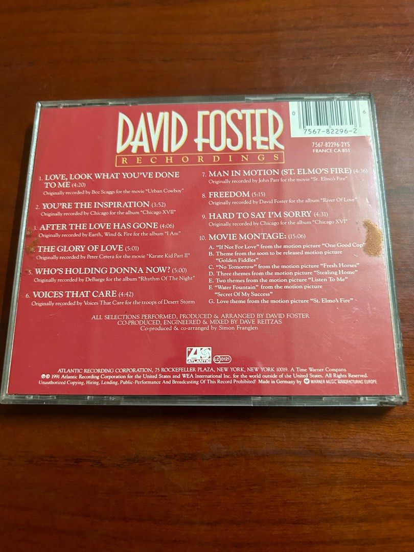 david foster recordings, Hobbies & Toys, Music & Media, CDs & DVDs on ...