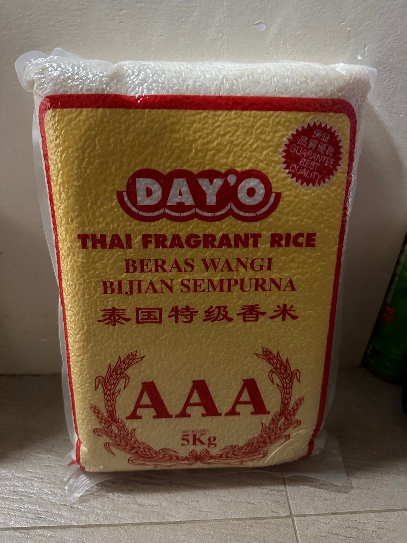 Day O Thai Fragrant rice AAA 5kg, Food & Drinks, Rice & Noodles on ...