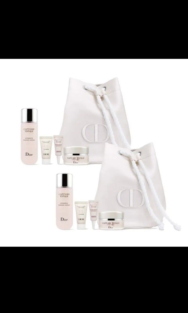 Dior skincare set with bucket bag, Beauty & Personal Care, Face, Face ...