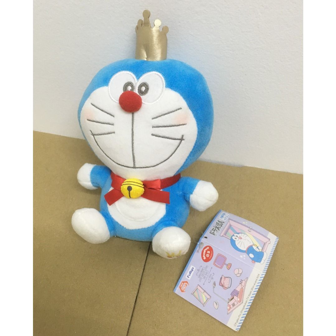 Doraemon with Crown Birthday Plush Toy by FuRyu Japan / 18cm, Hobbies ...