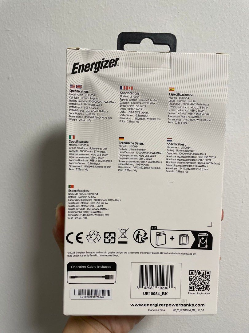 ENERGIZER MAX POWERBANK 10000mAh, Mobile Phones & Gadgets, Mobile ...