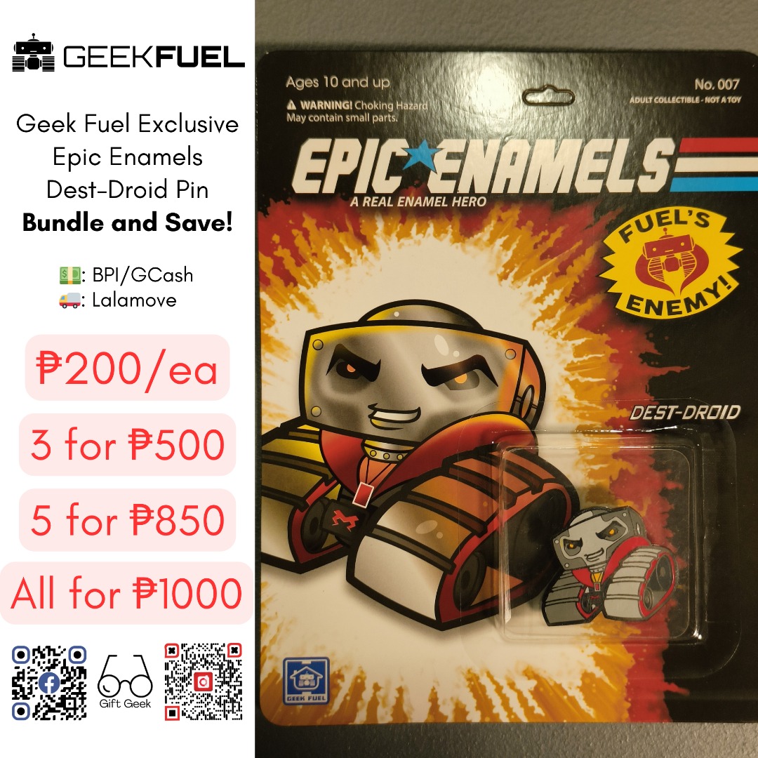 Epic Enamels GI Joe Dest-Droid Pin Lapel Brooch, Hobbies & Toys ...