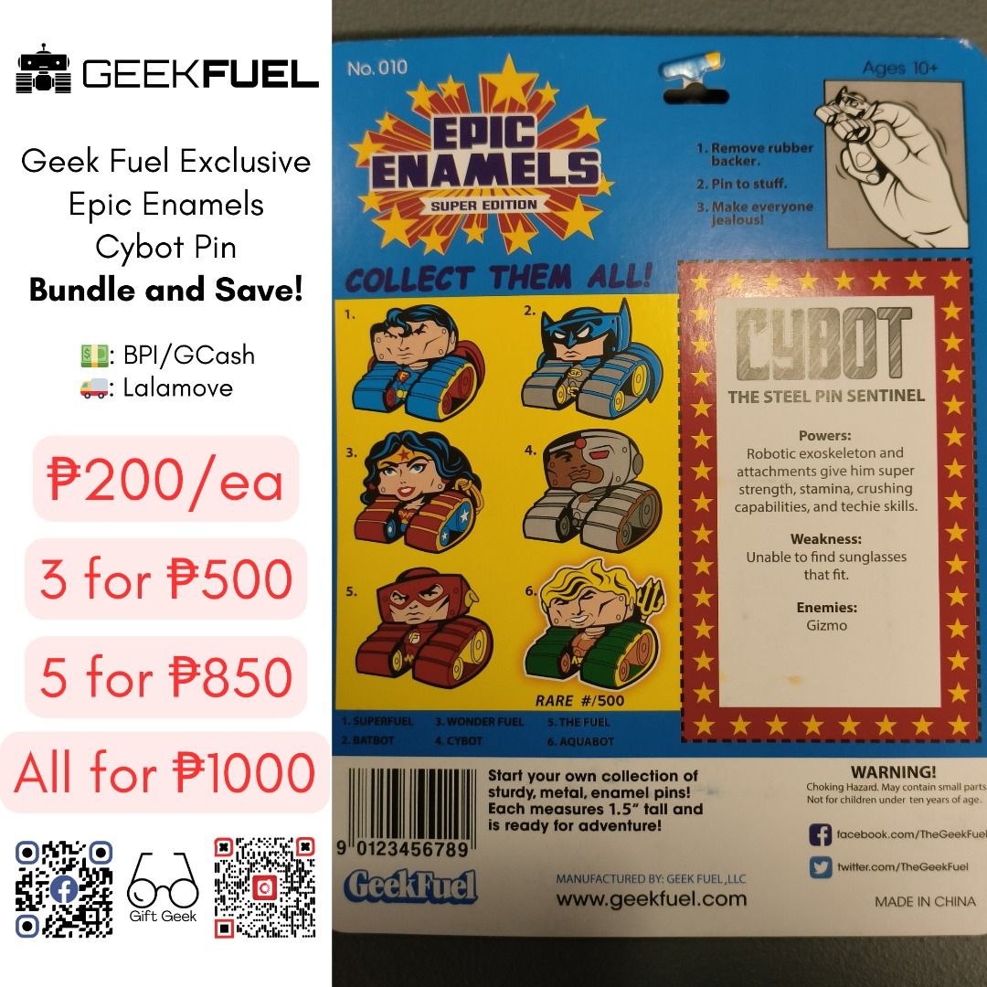 Epic Enamels Justice League Cyborg Pin Brooch Lapel, Hobbies & Toys ...