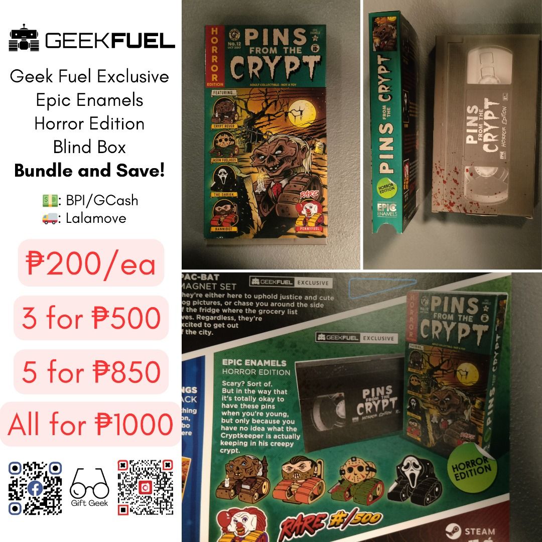 Epic Enamels Tales from the Crypt Lapel Brooch Pin Blind Box VHS, Hobbies & Toys, Memorabilia ...