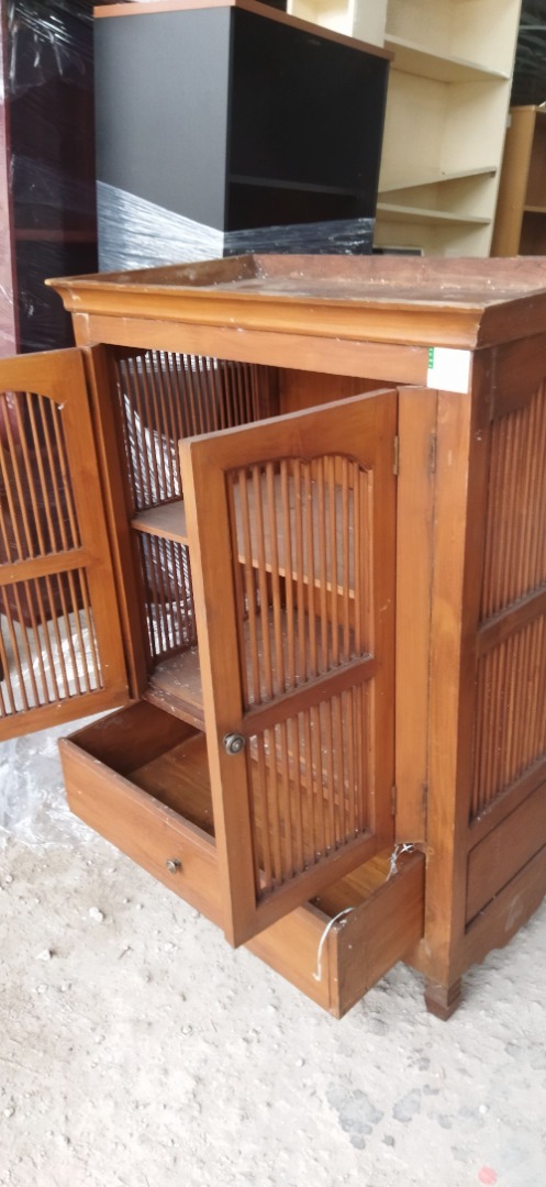 (F20082328) Solid Wood 2-door Cabinet | Kabinet Kayu Padu 2 Pintu ...