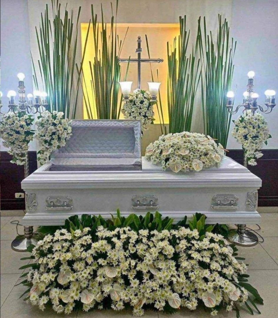 Flower Set Up for Wake Funeral, Furniture & Home Living, Gardening ...