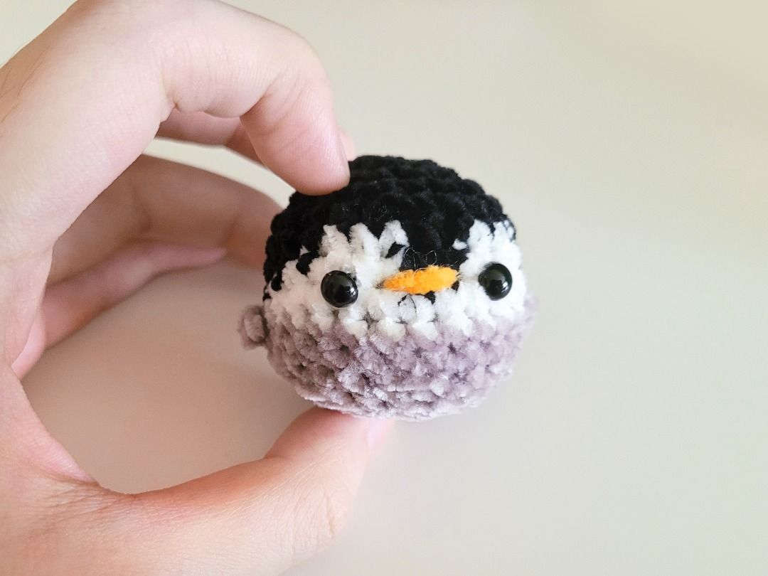 Cute Custom Handmade Tiny Chonky Penguin Crochet Squishy Soft Plushie ...