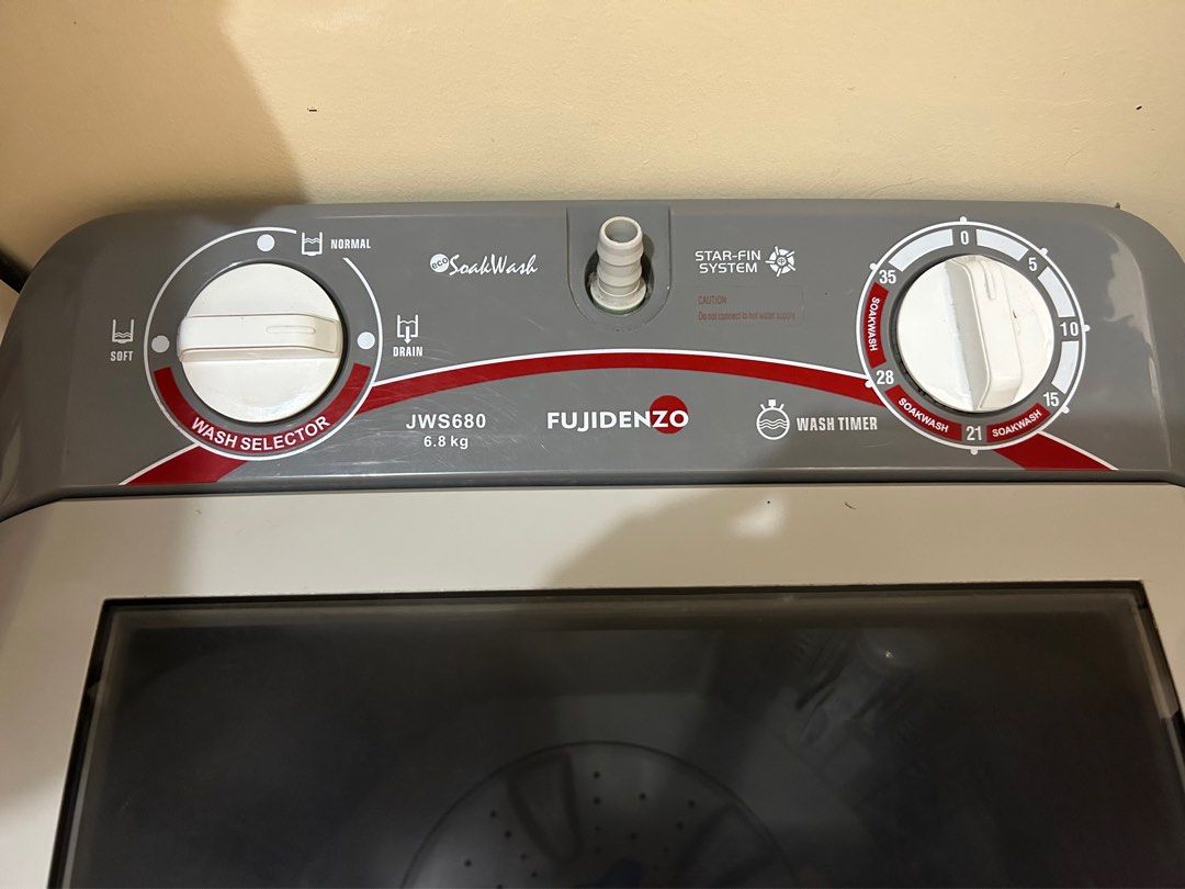 Fujidenso 6.8kg Single Tub Washing Machine, TV & Home Appliances ...