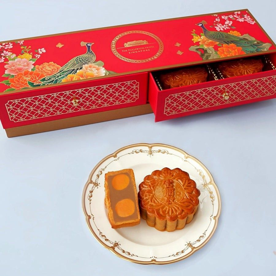 Fullerton Hotel Jade Signature Double Fortune Mooncake (Double Yolk ...