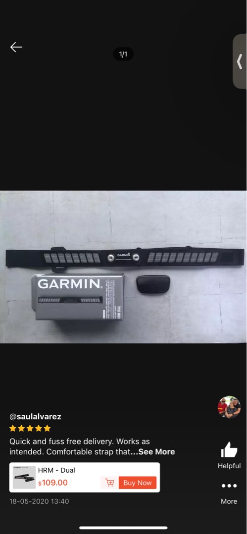 Garmin HRM-Dual heart rate monitor, Health & Nutrition, Health Monitors ...