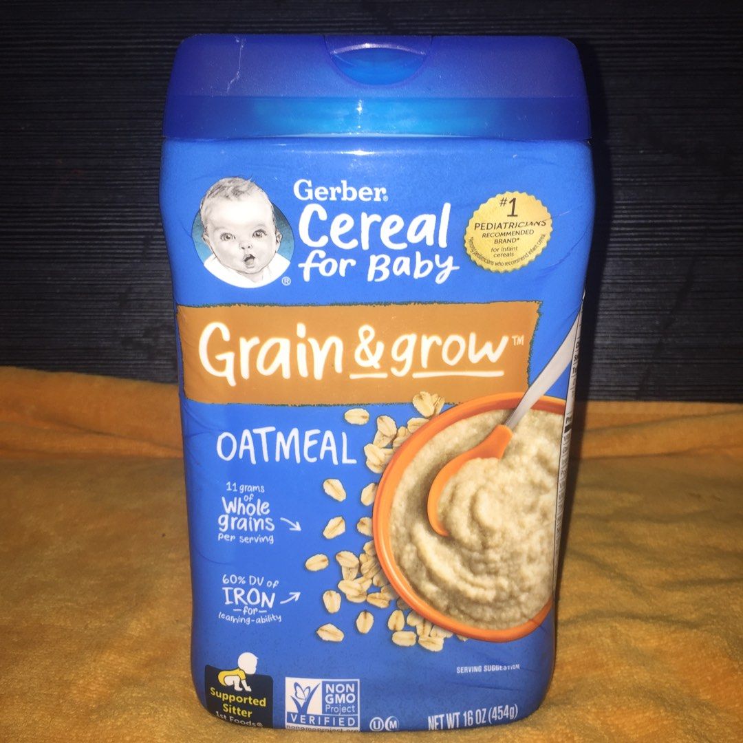 GERBER | Grain & Grow Oatmeal Cereal for baby (16oz/454g), Babies ...