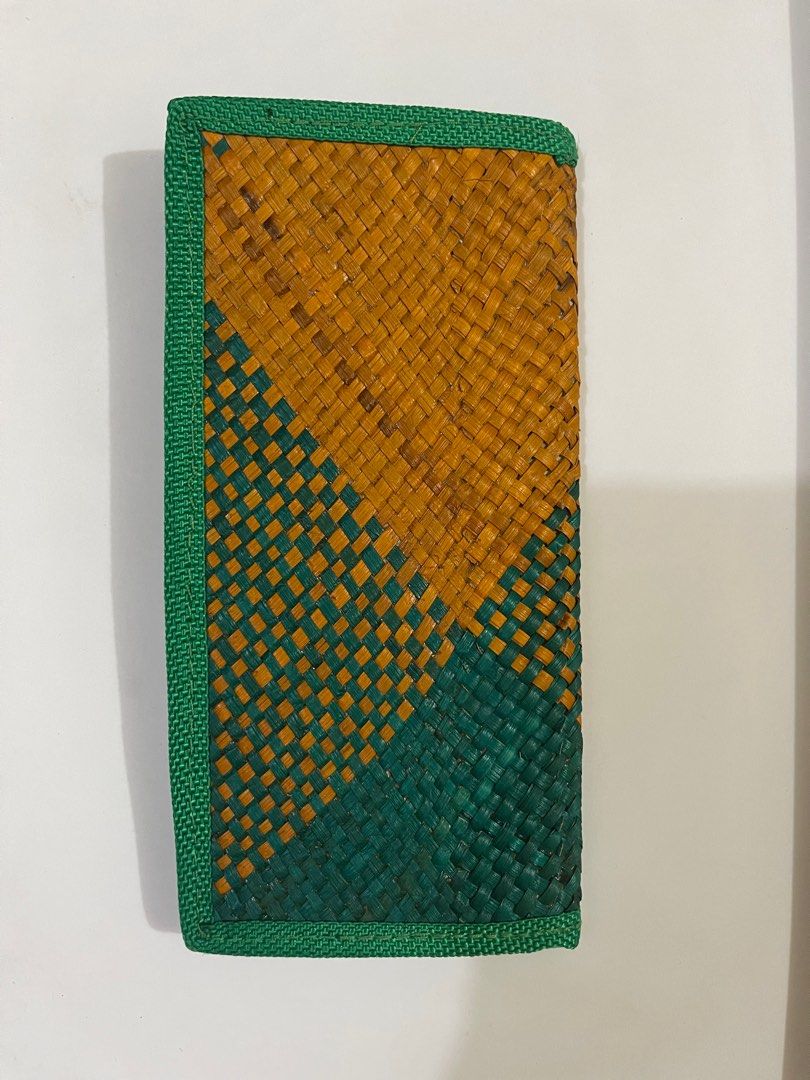 Green Handwoven Banig Wallet, Women's Fashion, Bags & Wallets, Wallets ...